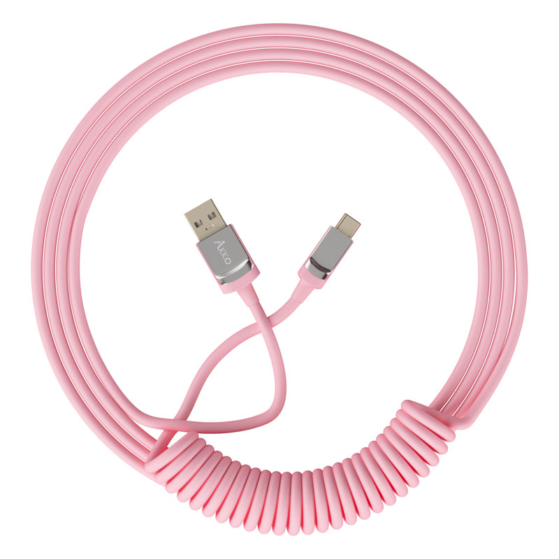 Kabel do klawiatury AKKO Coiled Cable USB-C - USB-A - Pink - Hard-Pc.pl