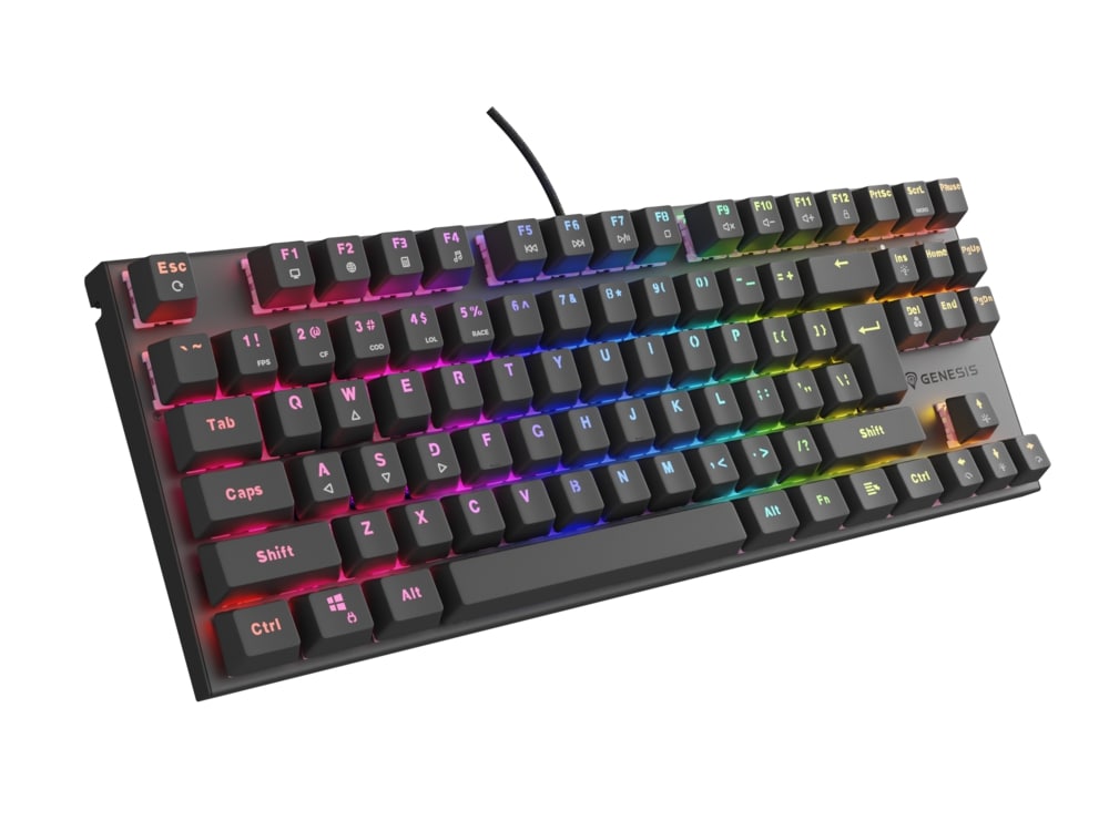 Klawiatura Genesis Thor 303 TKL RGB Outemu Peach Silent - Hard-Pc.pl